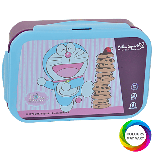 Buy Yellow Spark Doraemon Single Compartment Lunch Box With Container ...