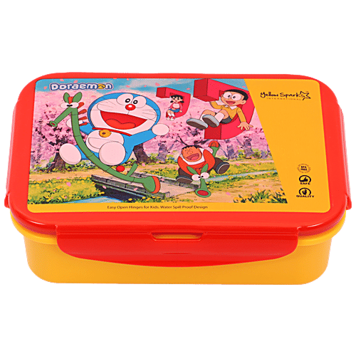 Buy Yellow Spark Doraemon Medium Size Lunch Box With Inner Container ...