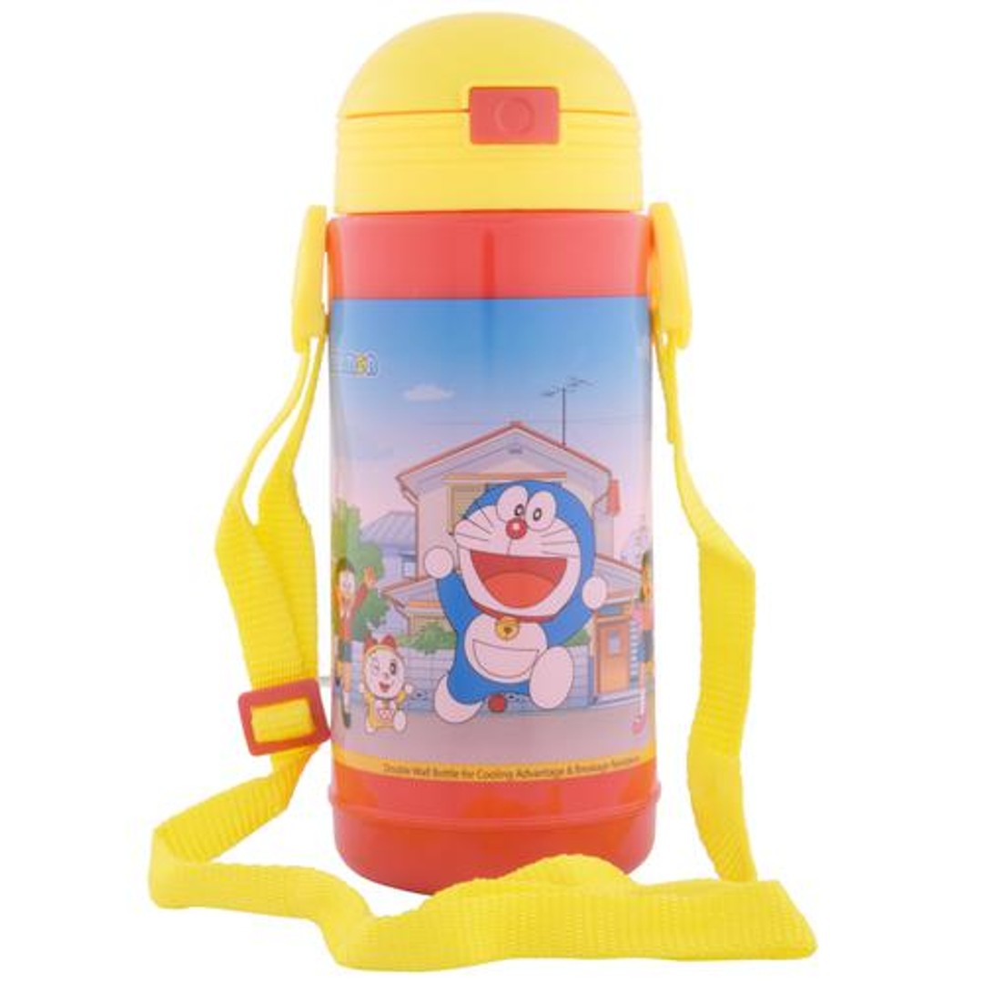 Buy Yellow Spark Doraemon Large Hot Cold Water Bottle With Plastic ...