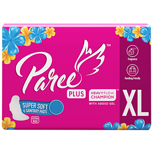 Buy Paree Sanitary Pads - Pariz Super Soft XL 6 pcs Online At Best ...