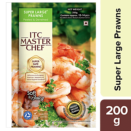 Buy Itc Master Chef Prawns Super Large Peeled Deveined 200 Gm Online At ...
