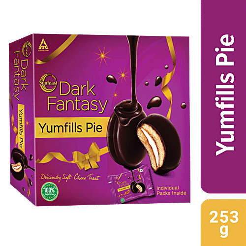 Buy Sunfeast Dark Fantasy - Yumfills, Rich Chocolate Pie Cake Online at ...