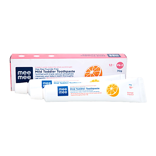 Buy Mee Mee Fluoride Free Toothpaste Orange Flavor 70 Gm Pack Of 2 ...