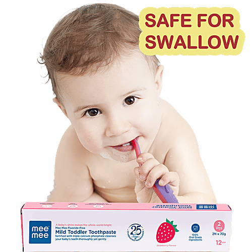 Buy Mee Mee Fluoride Free Toothpaste - Strawberry Flavour Online at ...