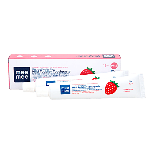 Buy Mee Mee Fluoride Free Toothpaste - Strawberry Flavour Online at ...