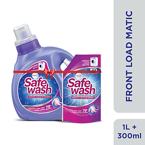 Buy Safewash Matic Front Load Liquid Detergent - 2X Stain Removal With ...