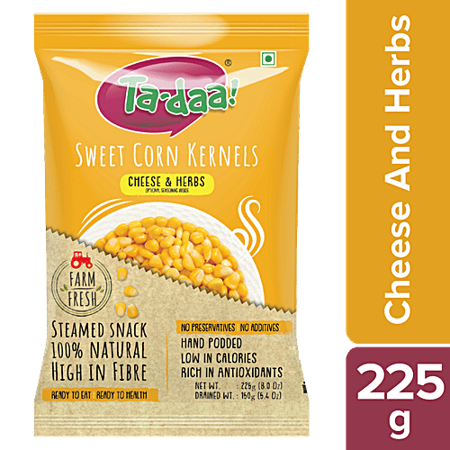 Buy Tadaa Tadaa Sweet Corn Kernels Cheese & Herbs - 225 GM Tray Online ...