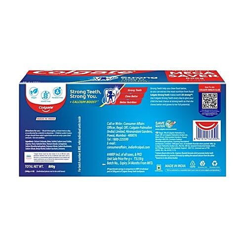 Buy Colgate Toothpaste - Strong Teeth With Cavity Protection 200 gm ...