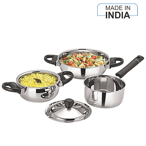 Buy Neelam Ss Cookware Set 4 Pcs Online At Best Price of Rs 1890 ...