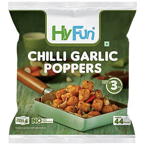 Buy Hyfun Potato Poppers Chilli Garlic 400 Gm Pouch Online At Best ...