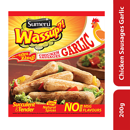Buy Sumeru Chicken Sausages Garlic 200 Gm Online At Best Price of Rs ...
