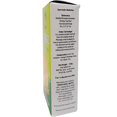 Buy Dabur Sat Isabgol - Effective Relief From Constipation 100 gm ...