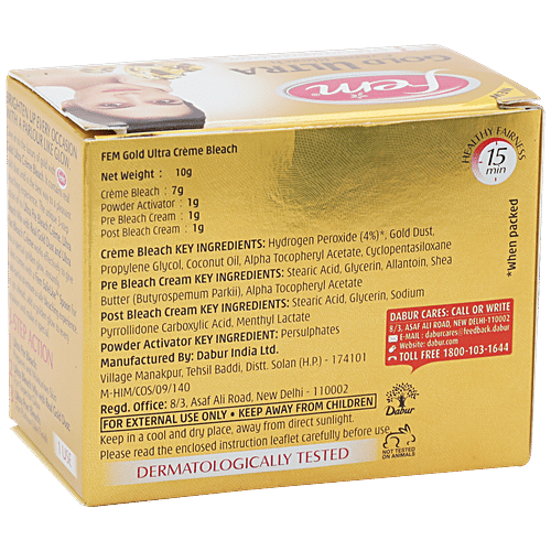 Buy Fem Cream Bleach Gold Ultra 10 Gm Online At Best Price of Rs 42 ...