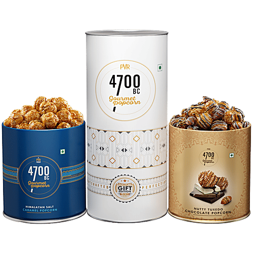 Buy 4700Bc Popcorn Combo Gift Pack 2 Flavours Tin 255 Gm Online At Best ...