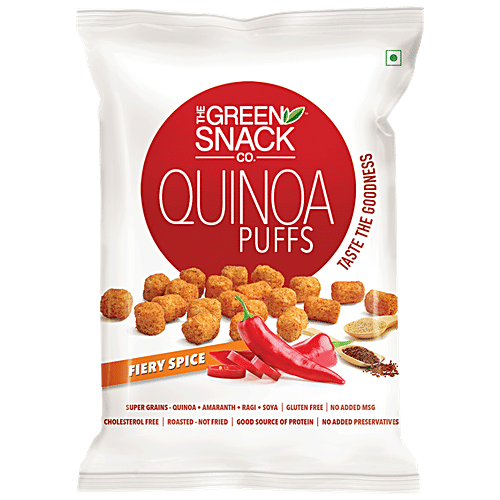 Buy The Green Snack Co Quinoa Puffs Fiery Spice 50 Gm Online At Best ...