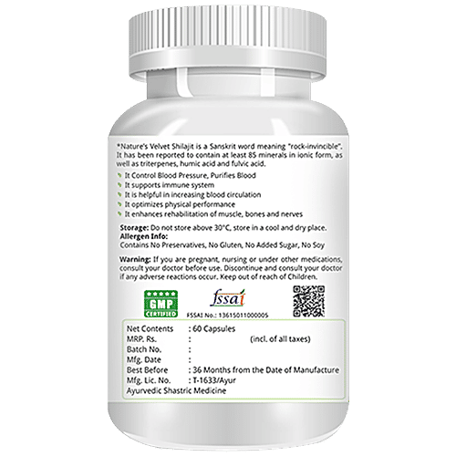 Buy Natures Velvet Capsules Shilajit Pure Extract For Youth And Stamina ...