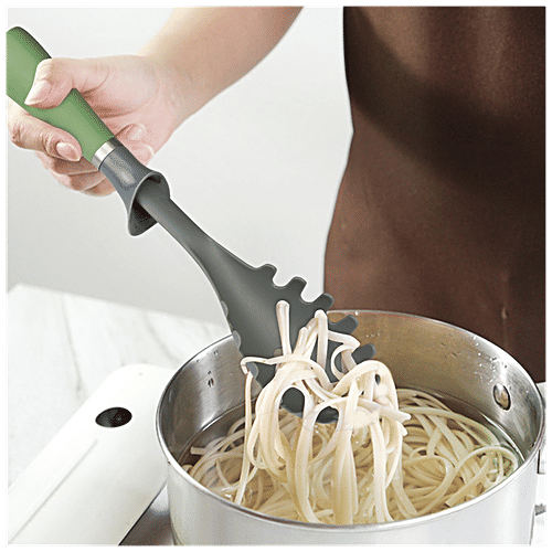 Buy H&B Pasta/Spaghetti Spoon - Nylon, Silicon Handle, Green Online at ...