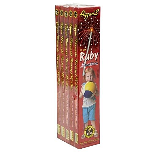 Buy Ayyan Fireworks Crackers - 10 Cm Ruby Sparklers Online at Best ...