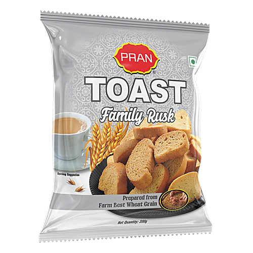 Buy PRAN Toast Family Rusk - Made From Wheat Grain, Crispy & Crunchy ...