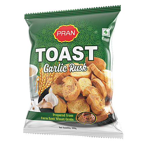 Buy PRAN Toast Garlic Rusk - Made From Wheat Grain, Crispy & Crunchy ...