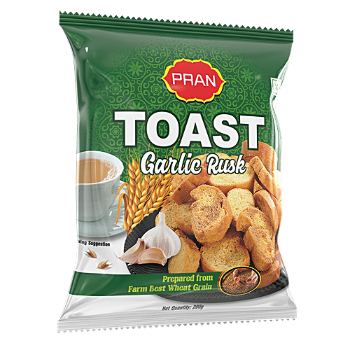 Buy PRAN Toast Garlic Rusk - Made From Wheat Grain, Crispy & Crunchy ...