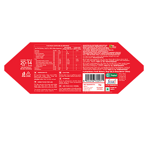 Buy Id Batter Ragi Idly Dosa 1 Kg Online At Best Price of Rs 90 - bigbasket