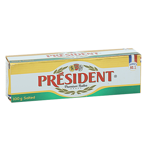 Buy President Premium Butter Salted 100 Gm Online At Best Price of Rs ...