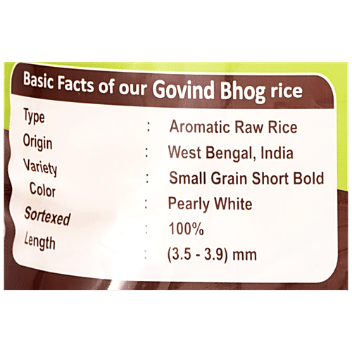 Buy Bongo Bhog Premium Aromatic Govind Bhog Rice 5 Kg Online At Best ...
