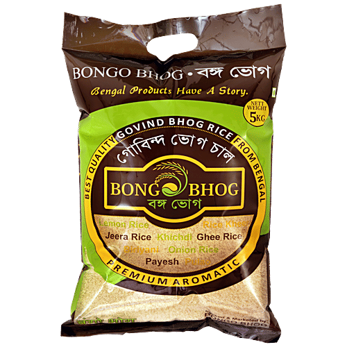 Buy Bongo Bhog Premium Aromatic Govind Bhog Rice 5 Kg Online At Best ...