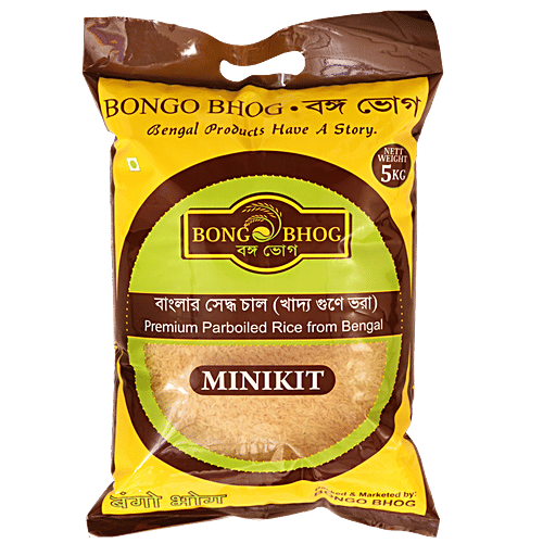 Buy Bongo Bhog Premium Minikit Parboiled Rice 5 Kg Online At Best Price ...