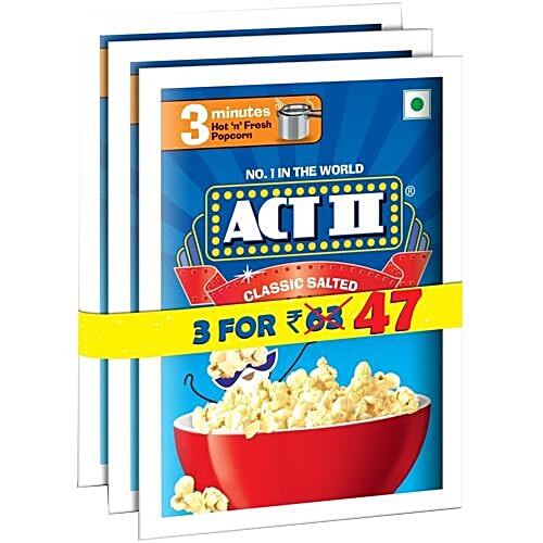 Buy ACT II Instant Popcorn - Classic Salted Online at Best Price of Rs ...