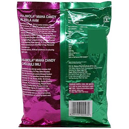 Buy Dabur Hajmola Maha Candy Aamimli 130 Pcs Pouch Online At Best Price ...