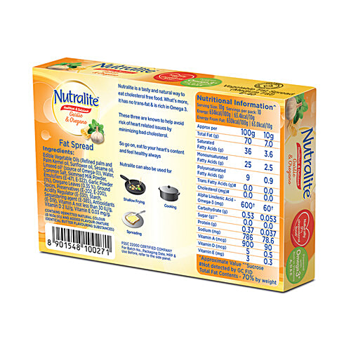Buy Nutralite Healthy Spread Garlic Oregano With Omega 3 Cholesterol ...