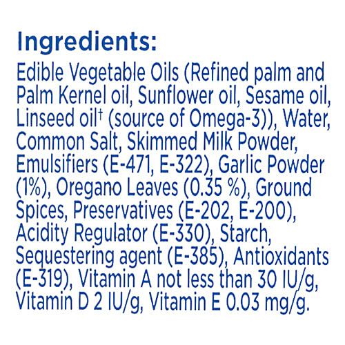 Buy Nutralite Healthy Spread Garlic Oregano With Omega 3 Cholesterol ...