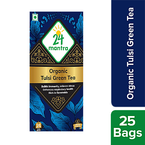 Buy 24 Mantra Organic Tulsi Green Tea Online at Best Price of Rs 170 ...