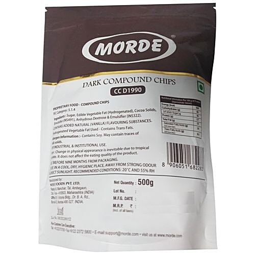 Buy Morde Dark Compound Chocolate Chips - Horeca Online at Best Price ...