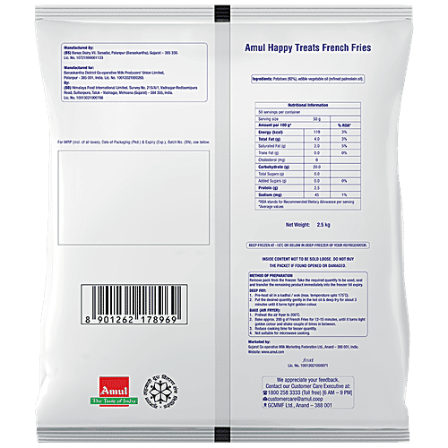 Buy Amul Happy Treats French Fries 25 Kg Online At Best Price of Rs 360 ...