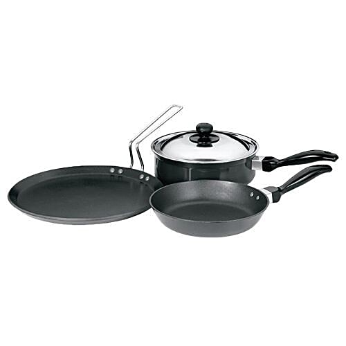 Buy Hawkins Non Stick Cookware Set Futura 3 Pcs Online At Best Price of ...