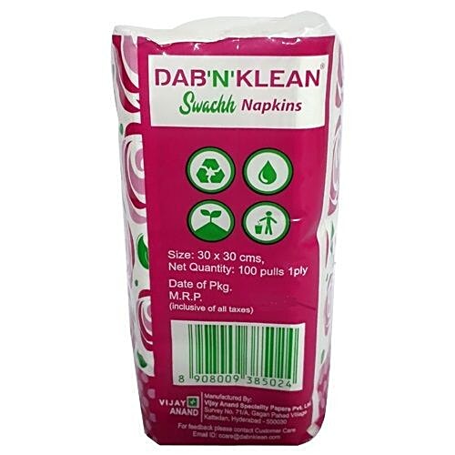 Buy Dab-N-Klean Tissue Napkin - Luncheon, 1 Ply Online at Best Price of ...
