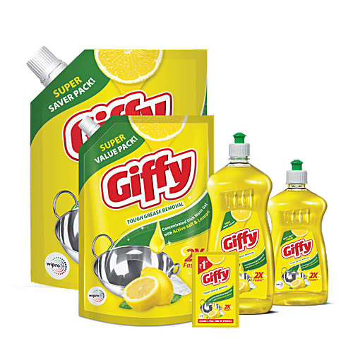 Buy Giffy Dishwash Gel Lemon Active Salt 900 ml Online At Best Price of ...