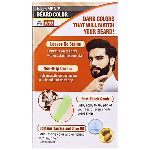 Buy Bigen Beard Colour Dark Brown For Men B 103 20 20 Gm Online At Best ...
