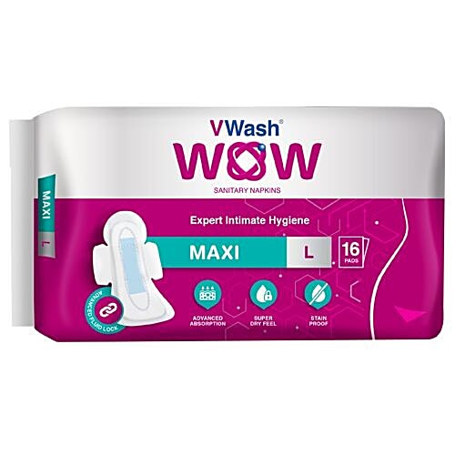 Buy Vwash Wow Sanitary Napkin Maxi Large 16S Pack Online At Best Price ...