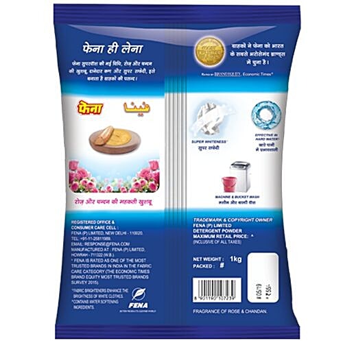 Buy Fena Super wash Detergent Powder - Top Load, Rose & Chandan Online ...