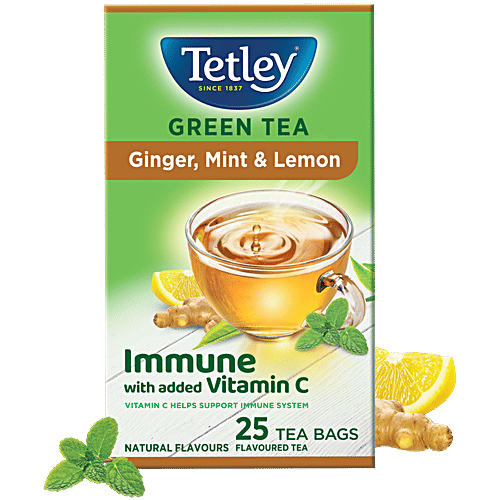 Buy Tetley Green Tea Ginger Mint Lemon 25 Teabags Online At Best Price ...