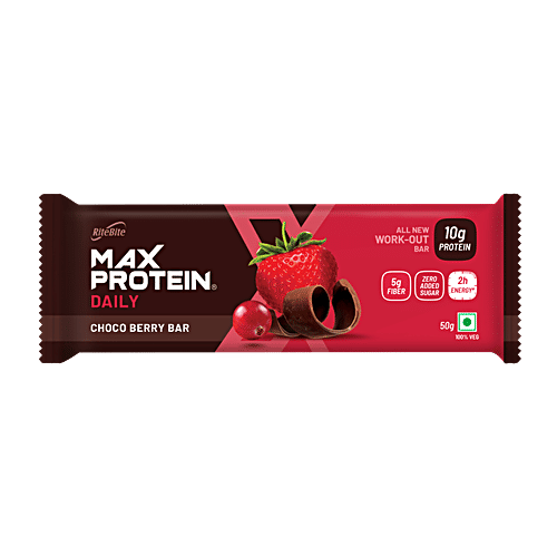 Buy Ritebite Protein Bar Choco Berry Work Out 50 Gm Online At Best ...