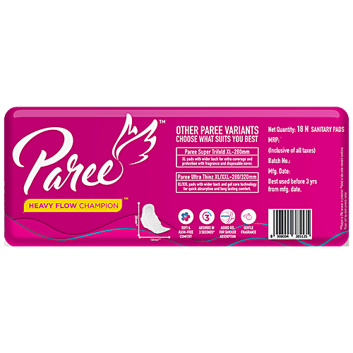 Buy Paree Soft & Rash Free Sanitary Pads - Regular, Heavy Flow Champion ...