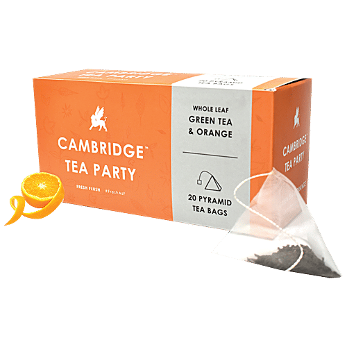 Buy Cambridge Tea Party Green Tea - Orange, Pyramid Tea Bags 20 bags ...