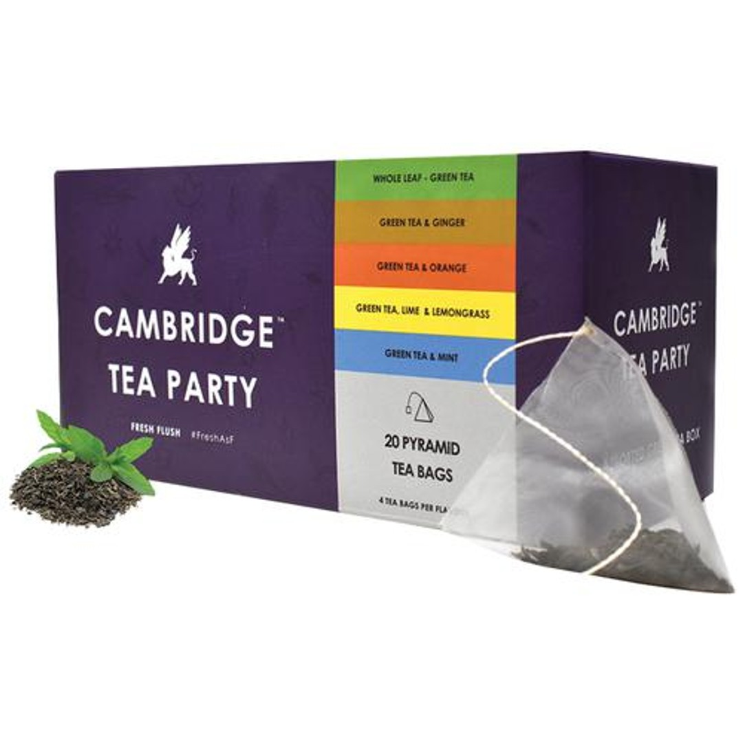 Buy Cambridge Tea Party Green Tea - Assorted Flavours, Pyramid Tea Bags ...