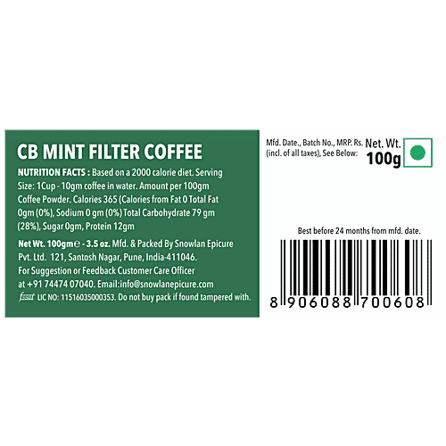 Buy Colombian Brew Coffee Filter Coffee - With Mint, 100% Arabica ...