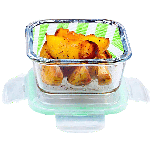 Buy Signoraware Lock N Store Glass Square Transparent 320 Ml Online At ...